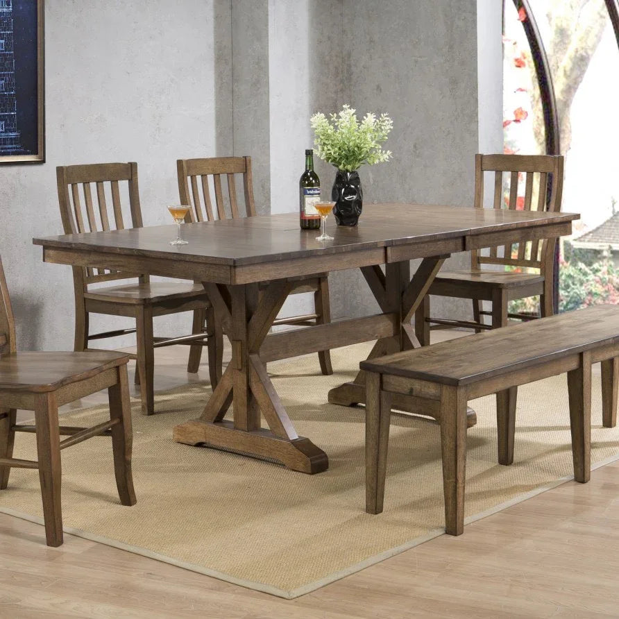 Woodcraft Furniture | Carmel Trestle Table Set